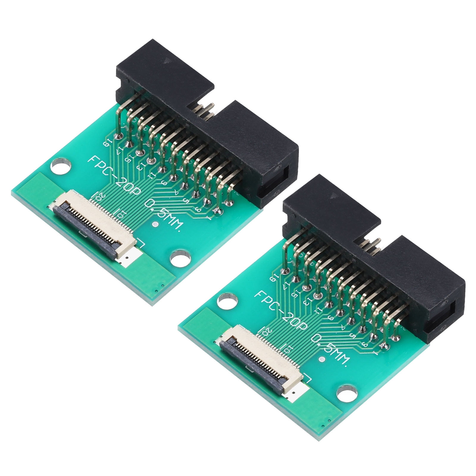 2pcs FFC FPC Connector Board 20 Pin 0.5mm Socket to 2.54mm Double Row ...