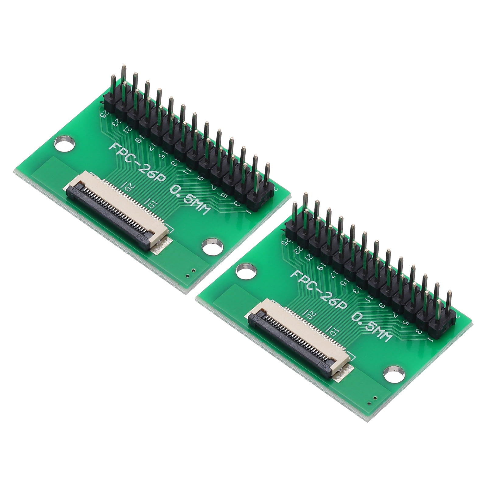 2pcs FFC FPC Connector Board 26 Pins 0.5mm Socket to 2.54mm Double Row Male Pin Header Strip ...