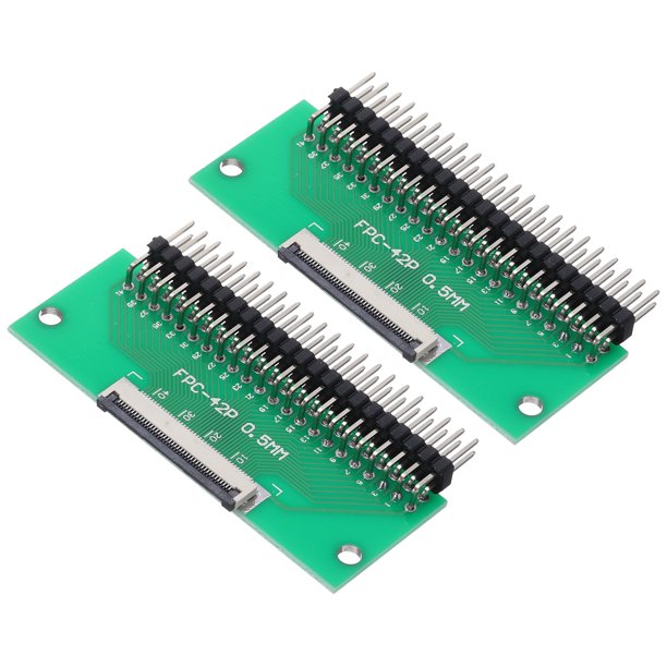2pcs FFC FPC Connector Board 42 Pins 0.5mm Socket to 2.54mm Double Row Right Angle Pin Header ...