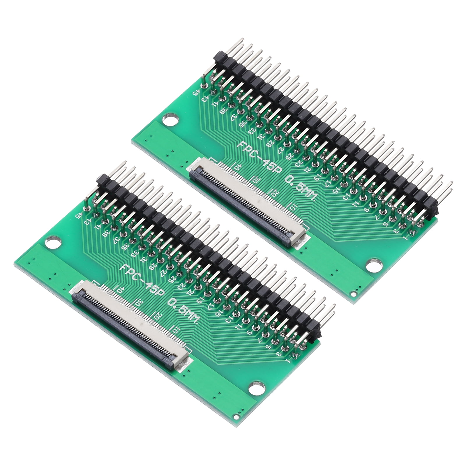 2pcs FFC FPC Connector Board 45 Pins 0.5mm Socket to 2.54mm Double Row Right Angle Pin Header ...