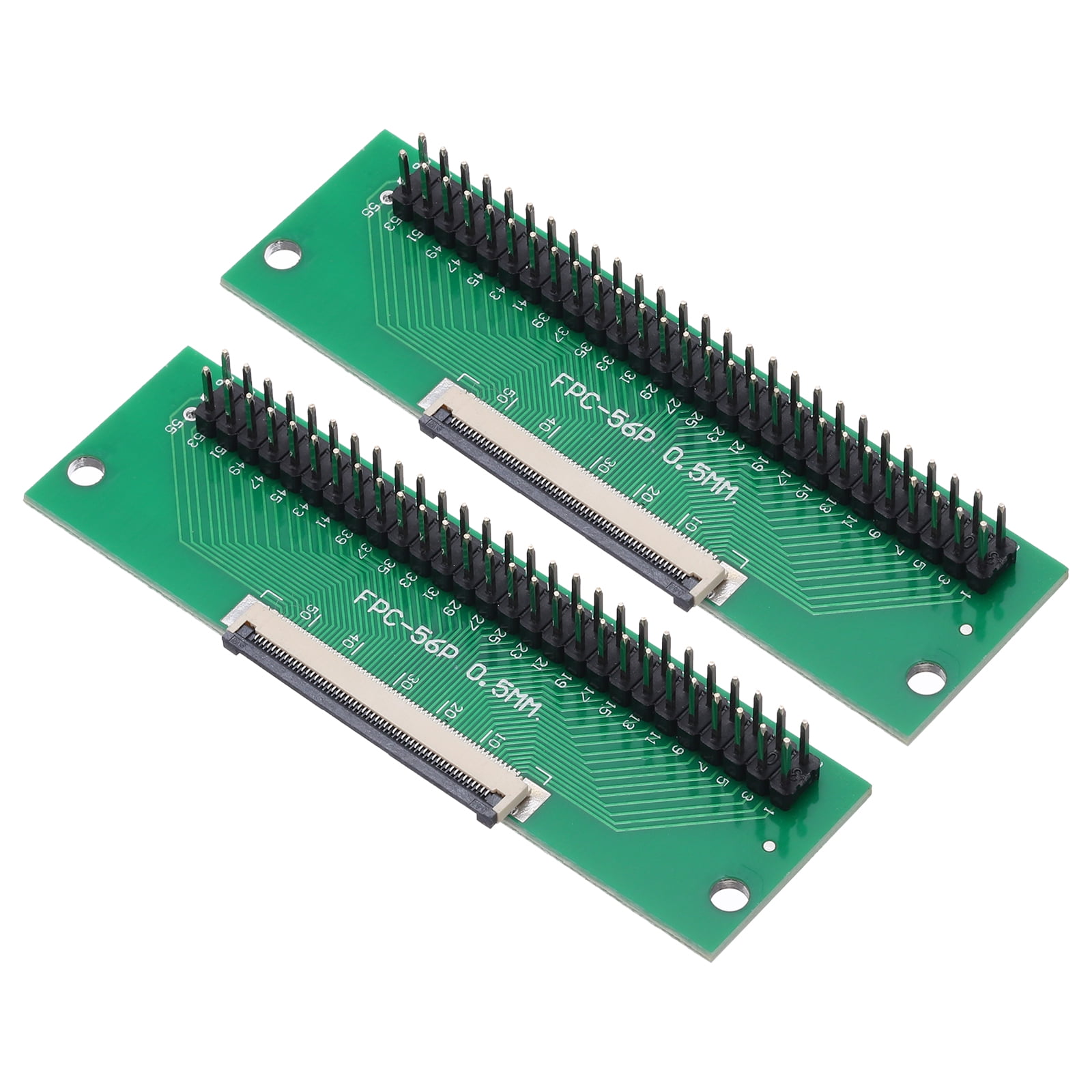 2pcs FFC FPC Connector Board 56 Pins 0.5mm Socket to 2.54mm Double Row Male Pin Header Strip ...