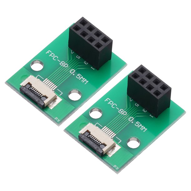 2pcs FFC FPC Connector Board 8 Pins 0.5mm Socket to 2.54mm Double Row Female Header Strip ...
