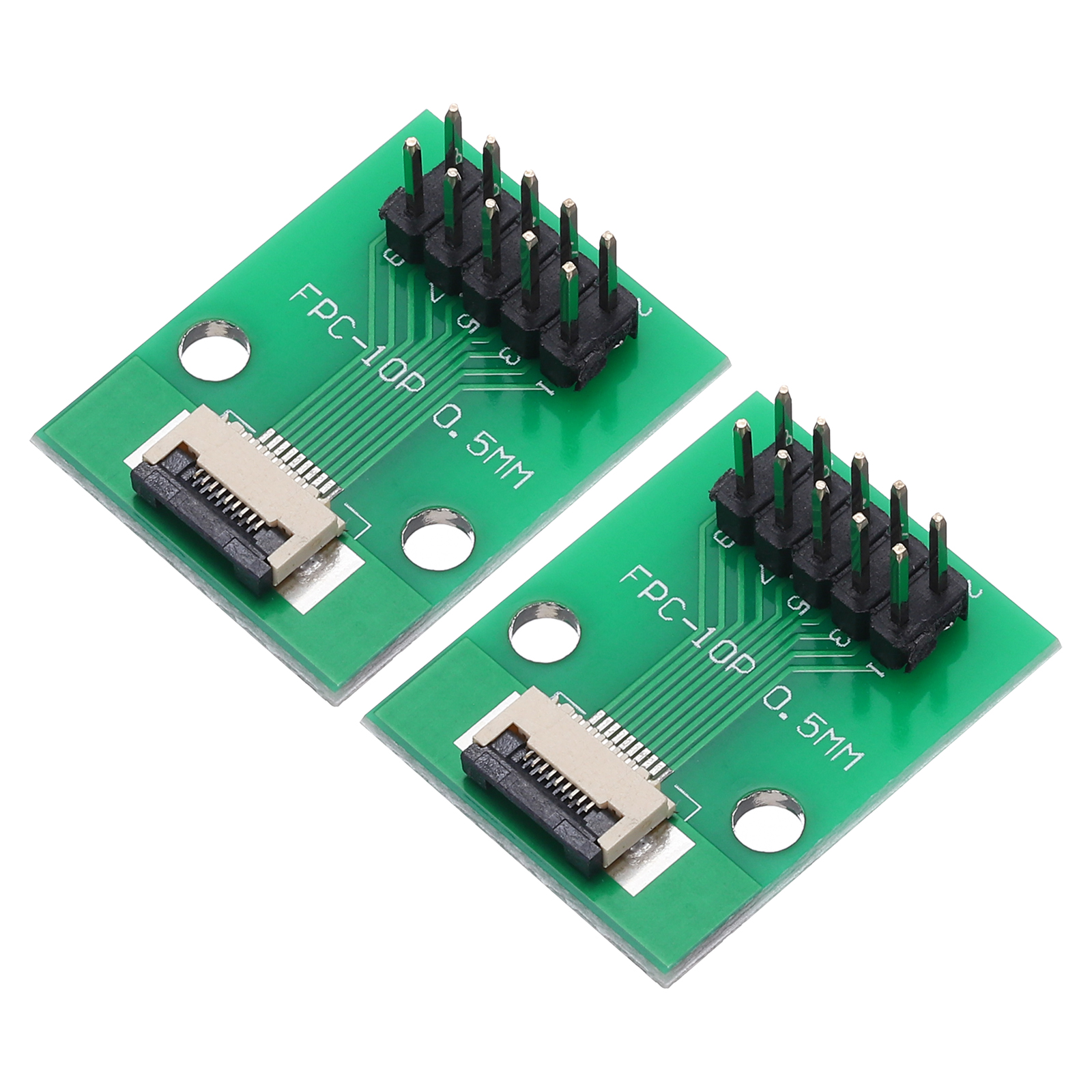 2pcs FFC FPC Connector Board 9 Pins 0.5mm Socket to 2.54mm Double Row Male Pin Header Strip ...