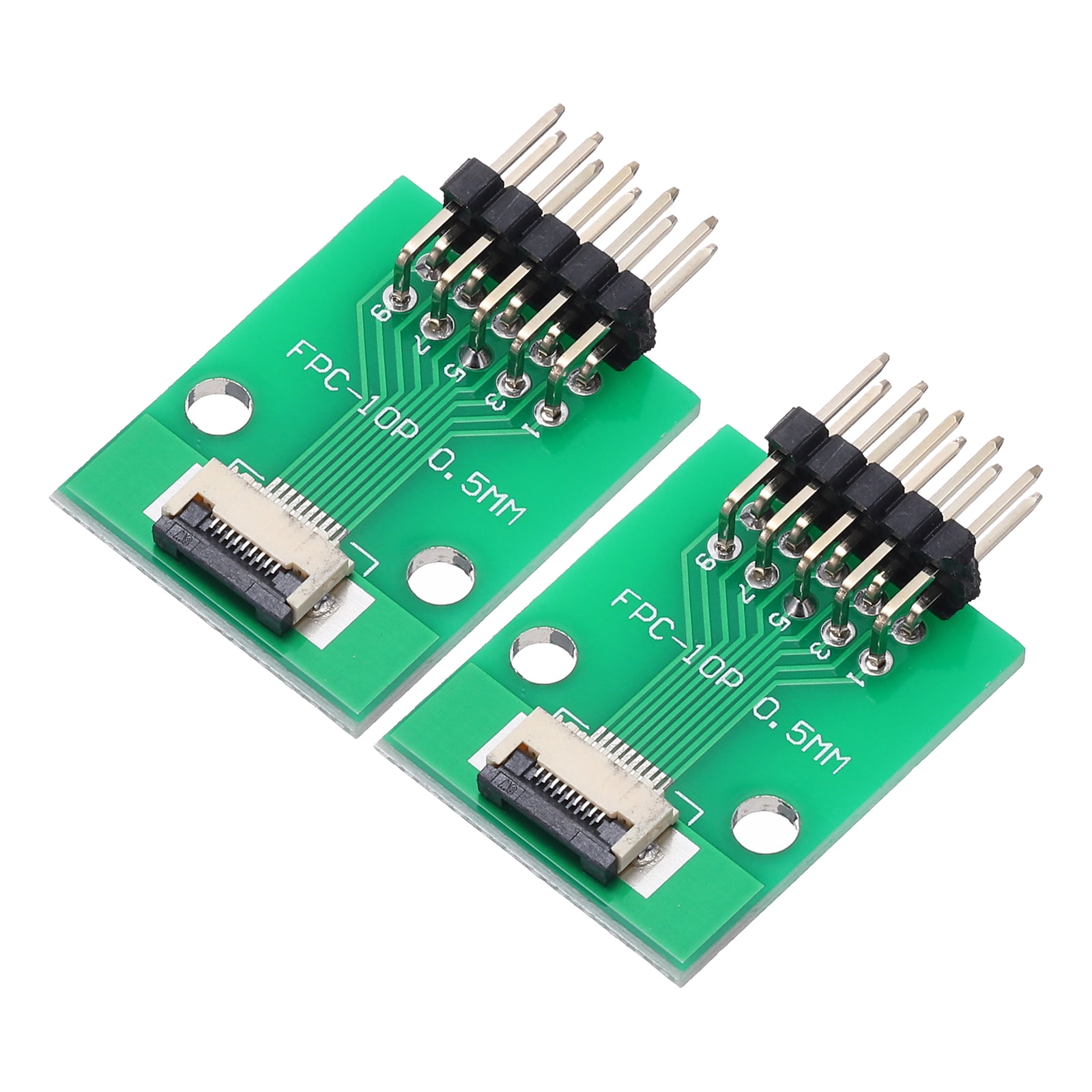 2pcs FFC FPC Connector Board 9 Pins 0.5mm Socket to 2.54mm Double Row Right Angle Pin Header ...