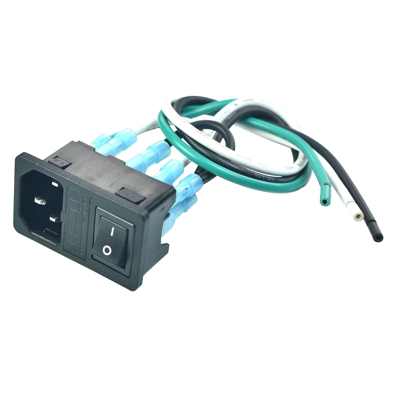 2pcs FILSHU Large Current Inlet Male Power Socket with 14AWG Wires,15A ...