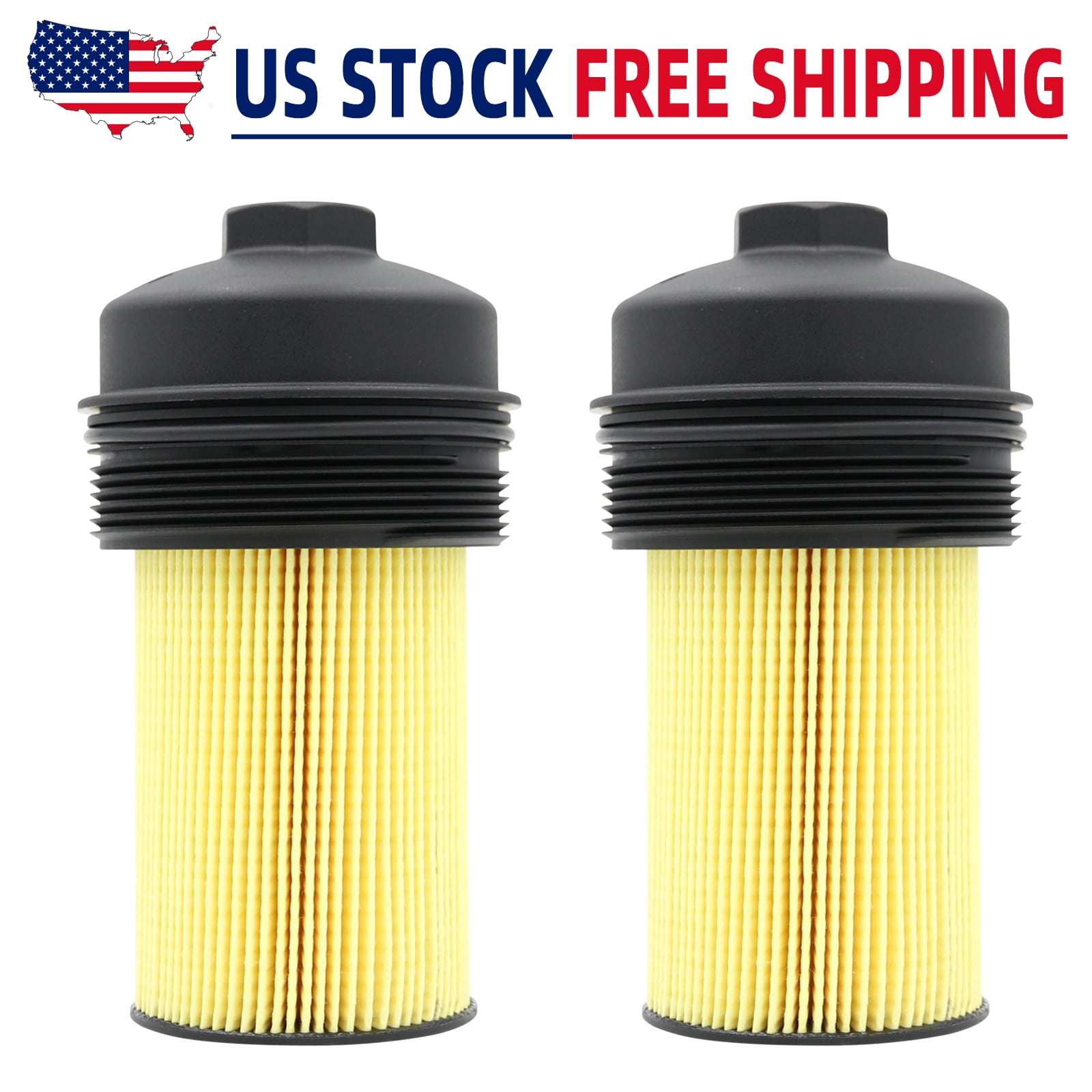 2pcs FL2016 Oil Filter, with EC781 Oil Filter Cap, Fits F250, F350 ...