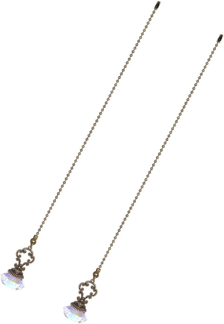 2pcs Fan Light Hanging Chain White Pendant Lights Light Ceiling Fan ...