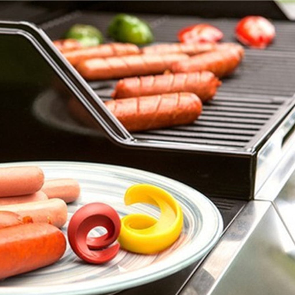 2pcs Fancy Sausage Cutter Spiral Barbecue Hot Dogs Cutter Slicer ...