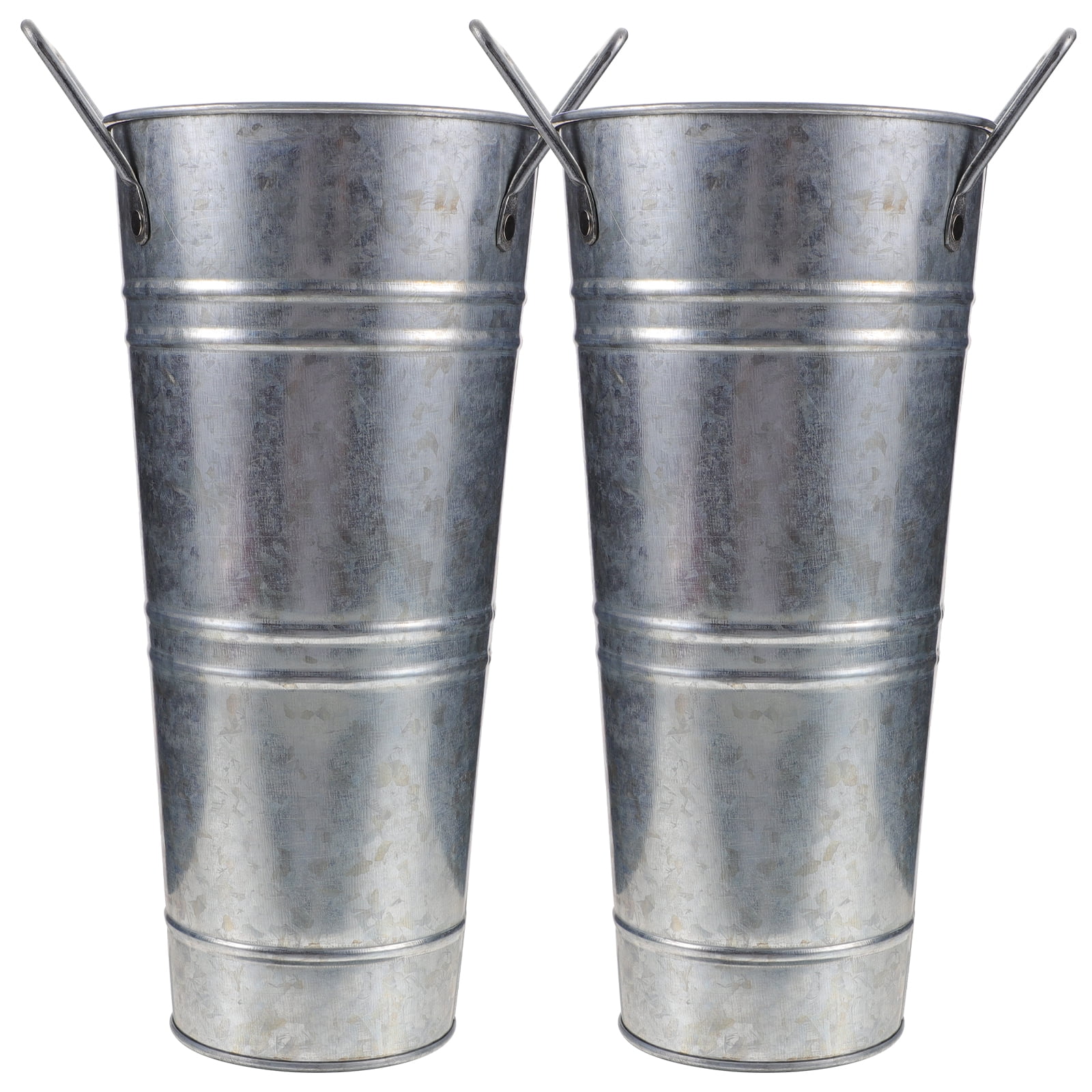 2pcs Farmhouse Florist Galvanized Iron Flower Bucket Flower Arrangement ...
