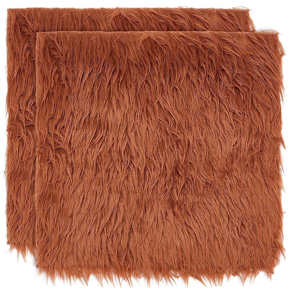2pcs Faux Rabbit Fur Polyester Fabric Thick Fluffy for Curly Hair ...