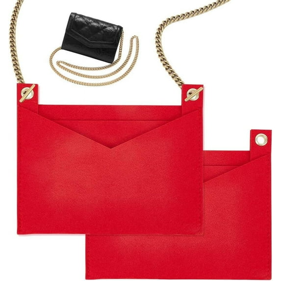 2pcs Felt Purse Insert Organizer Pocket Insert Liner Mini Handbag ...