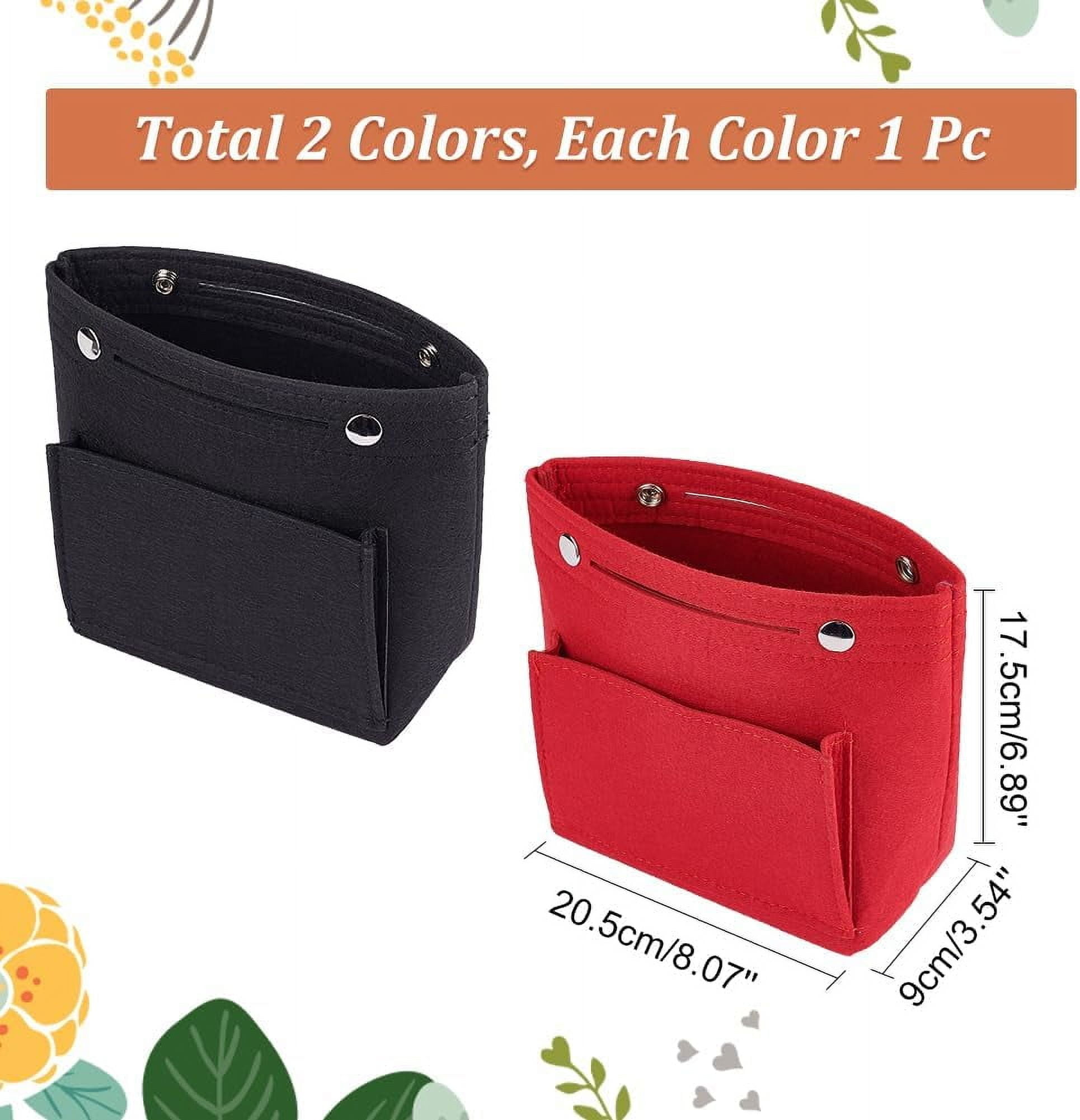 2pcs Felt Purse organizer Insert 2 Colors Tall Long Tote Bag Insert ...