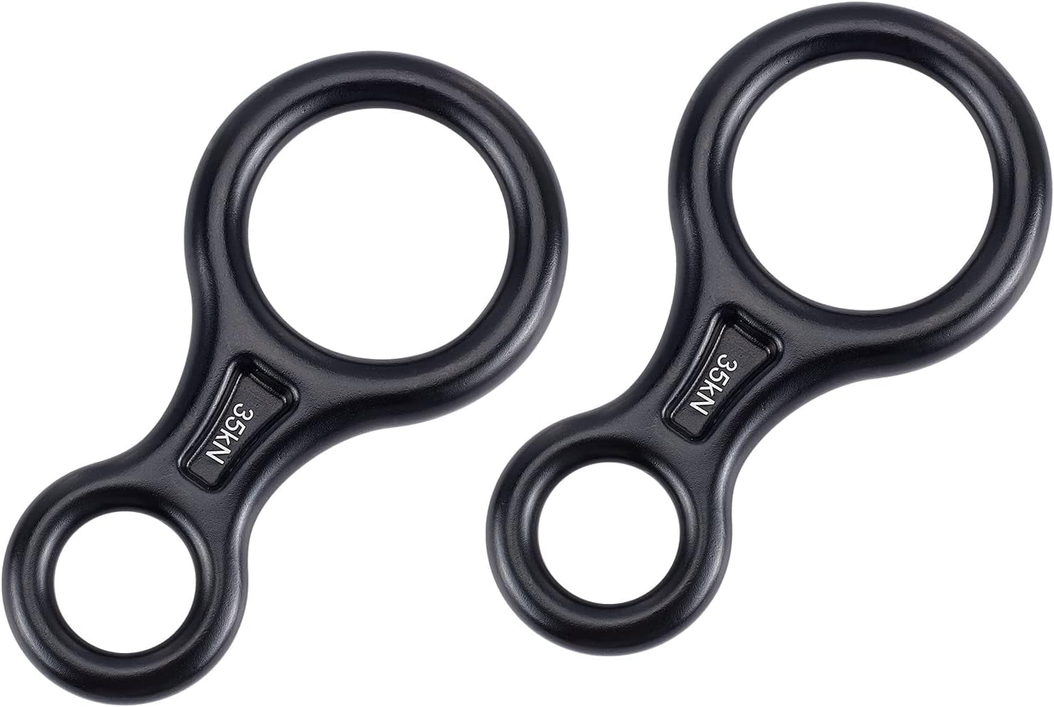 2pcs Figure 8 Descender Rigging Black Aluminum Alloys Climb 8 Belay ...