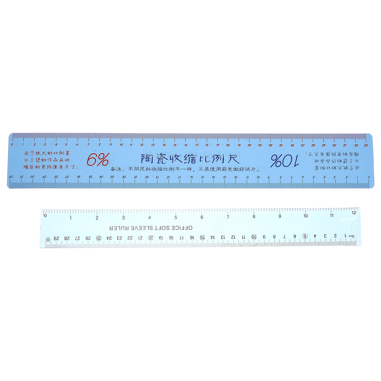 2pcs Film Flexible Ruler Scale Shrinkage Scale Ruler Plastic Folding ...