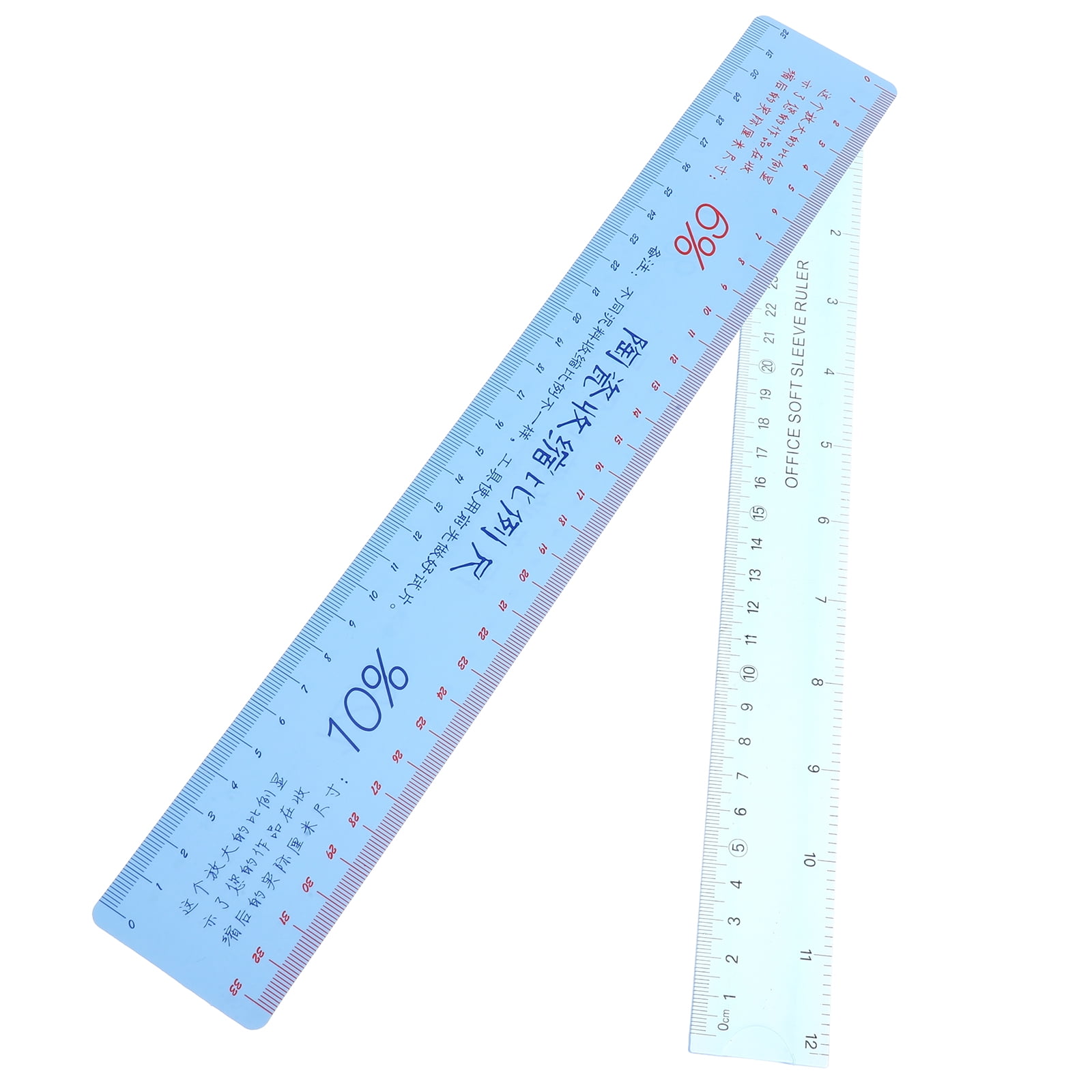 2pcs Film Flexible Ruler Scale Shrinkage Scale Ruler Plastic Folding ...