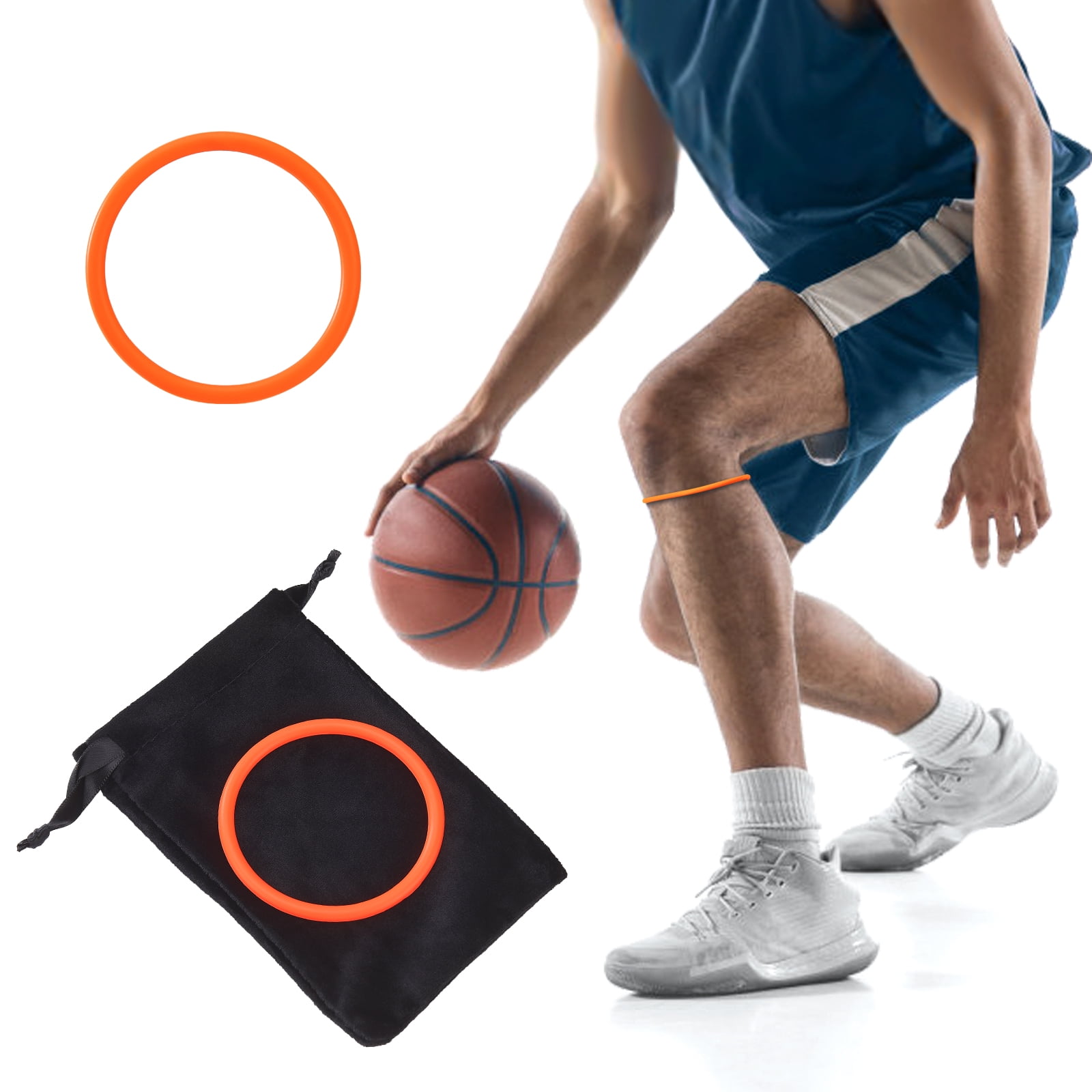 2pcs Fine Patella With Basketball Knee Force Bandsilicone Tendon Knee Strap Elastic Fixation