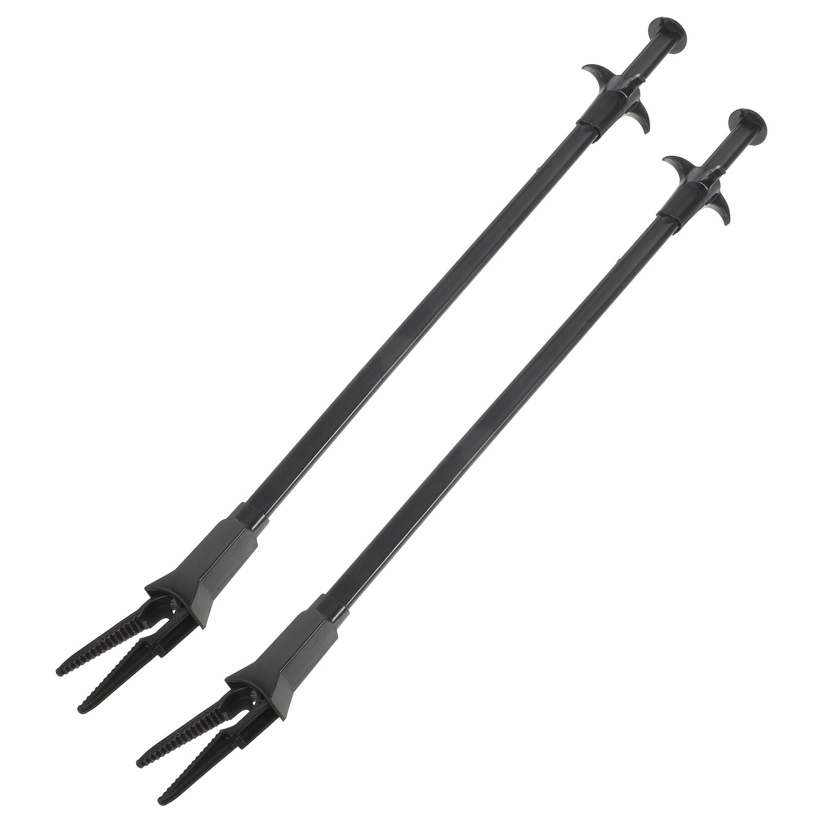 2pcs Fish Tank Tweezers for Aquatic Plant Cleaning Black Plastic Tongs ...