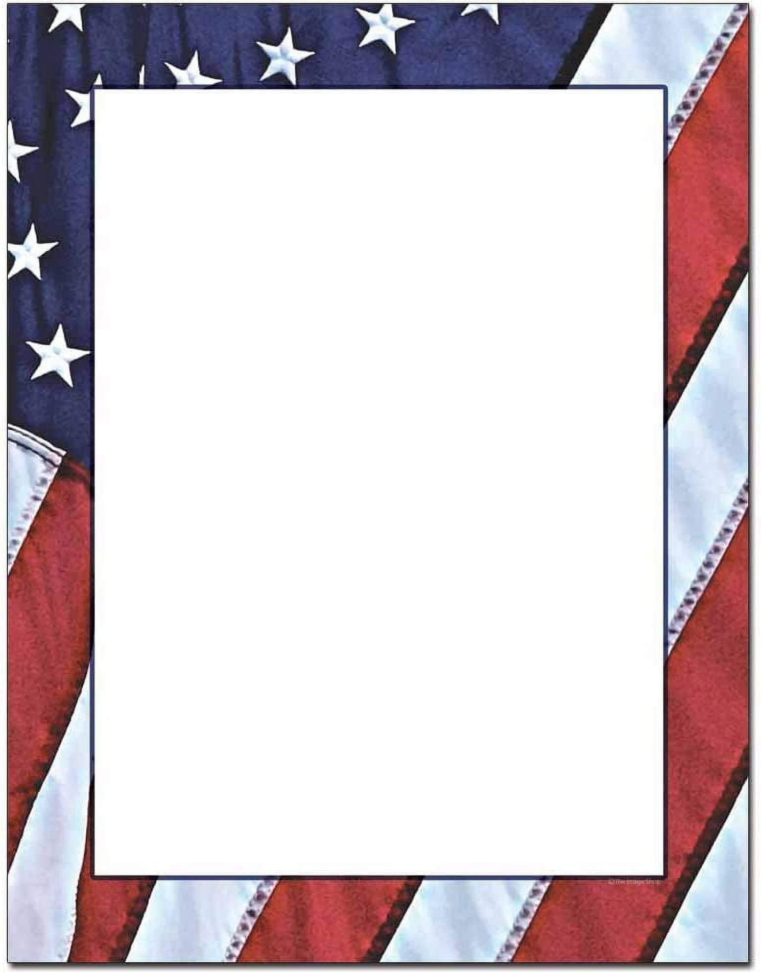 2pcs Flag Border Letterhead Laser & Inkjet Printer Paper (25 Pack ...
