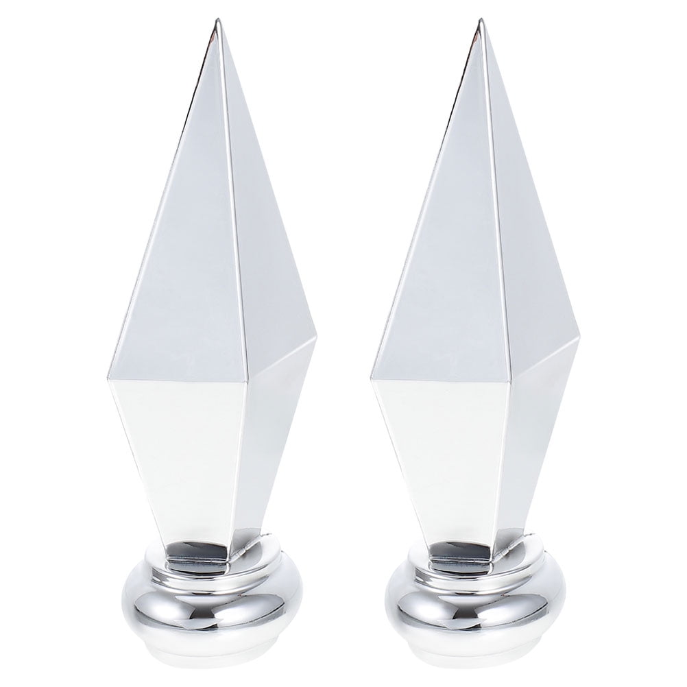 2 Pcs Square Flag Indoor Flagpole Champion Cylindrical Silver - Walmart.com