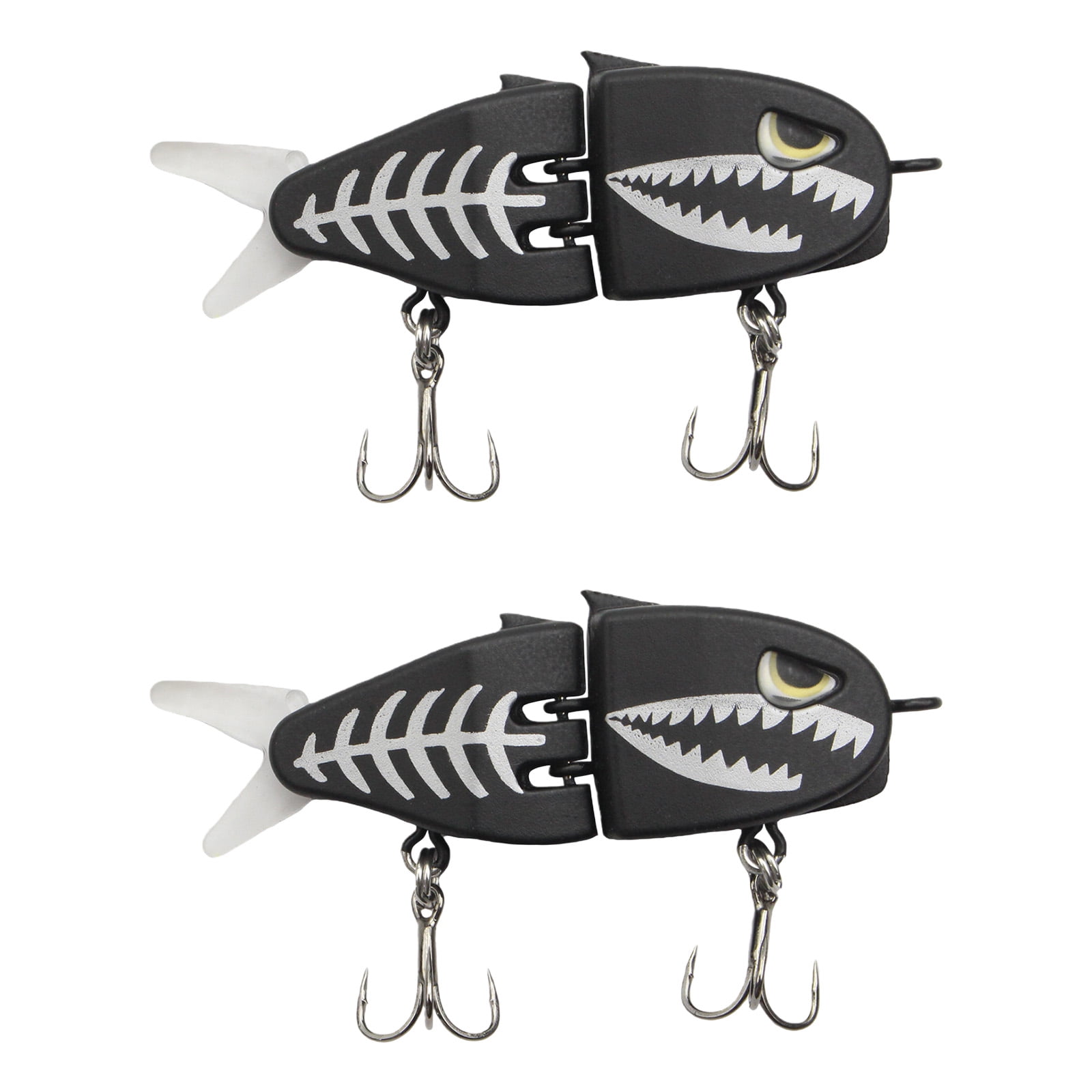 2pcs Flexible Tail Fishing Lures Crankbait with Double Hook Slow ...