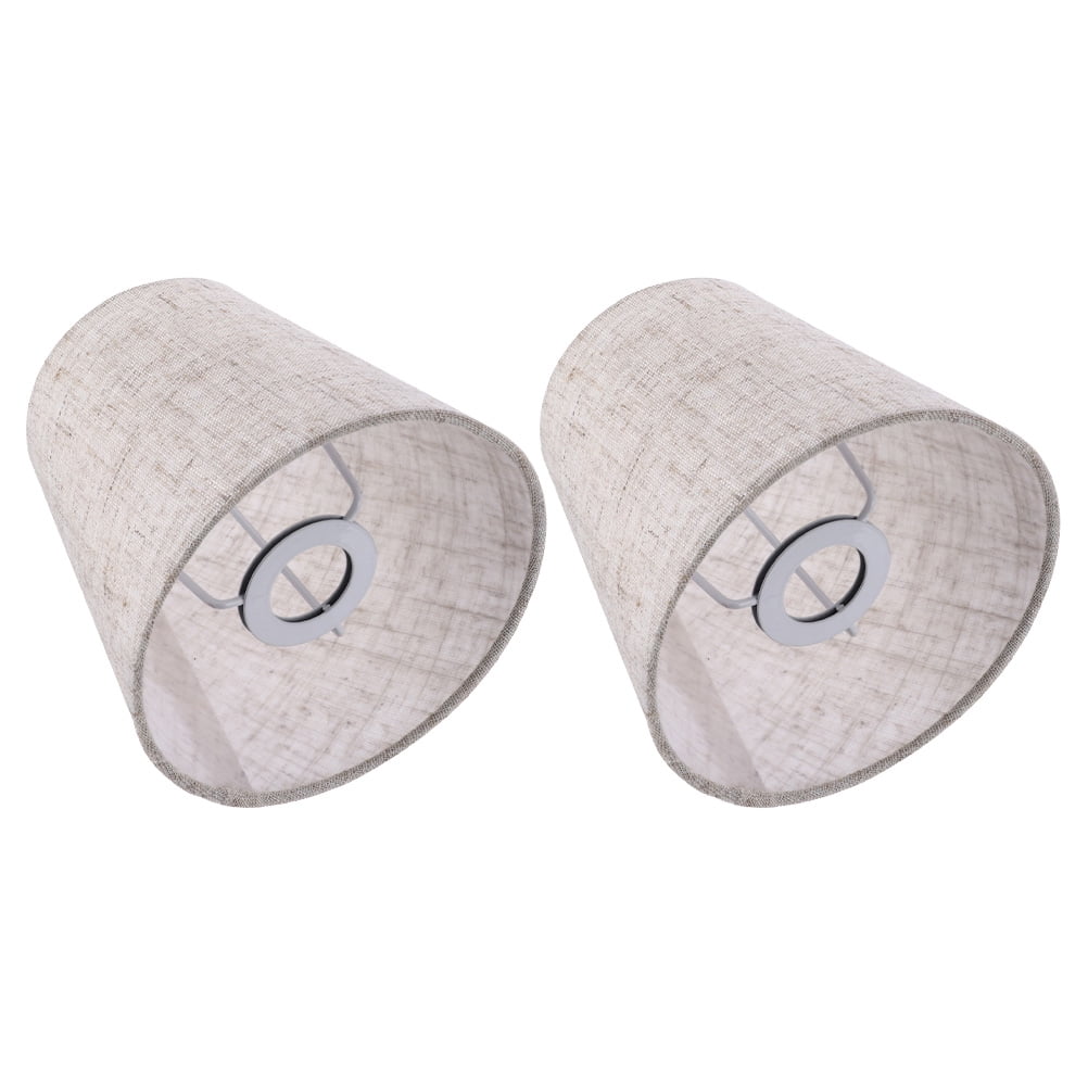 2pcs Floor Table Lampshade Cover Linen Replacement Cloth Rustic ...