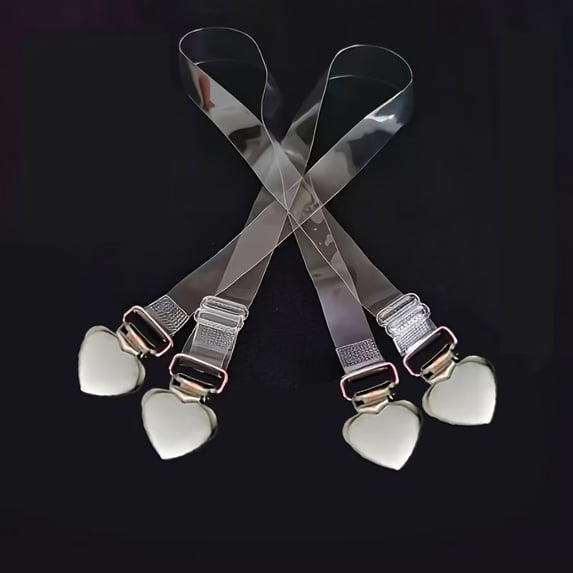 2pcs Floral Non-slip Adjustable Bra Straps - Cross Back Invisible ...
