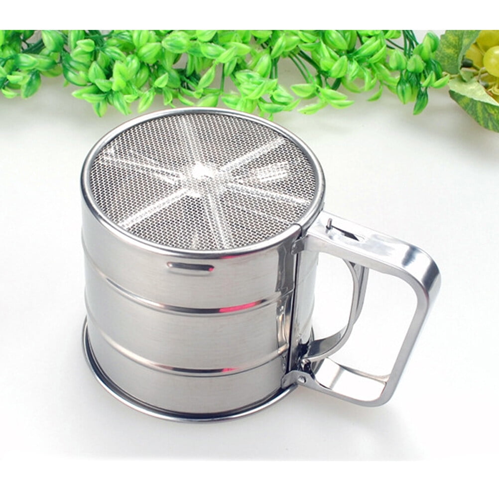 2pcs Flour Mesh Sieve Cup Flour Sifter Stainless Steel Net Sifting ...