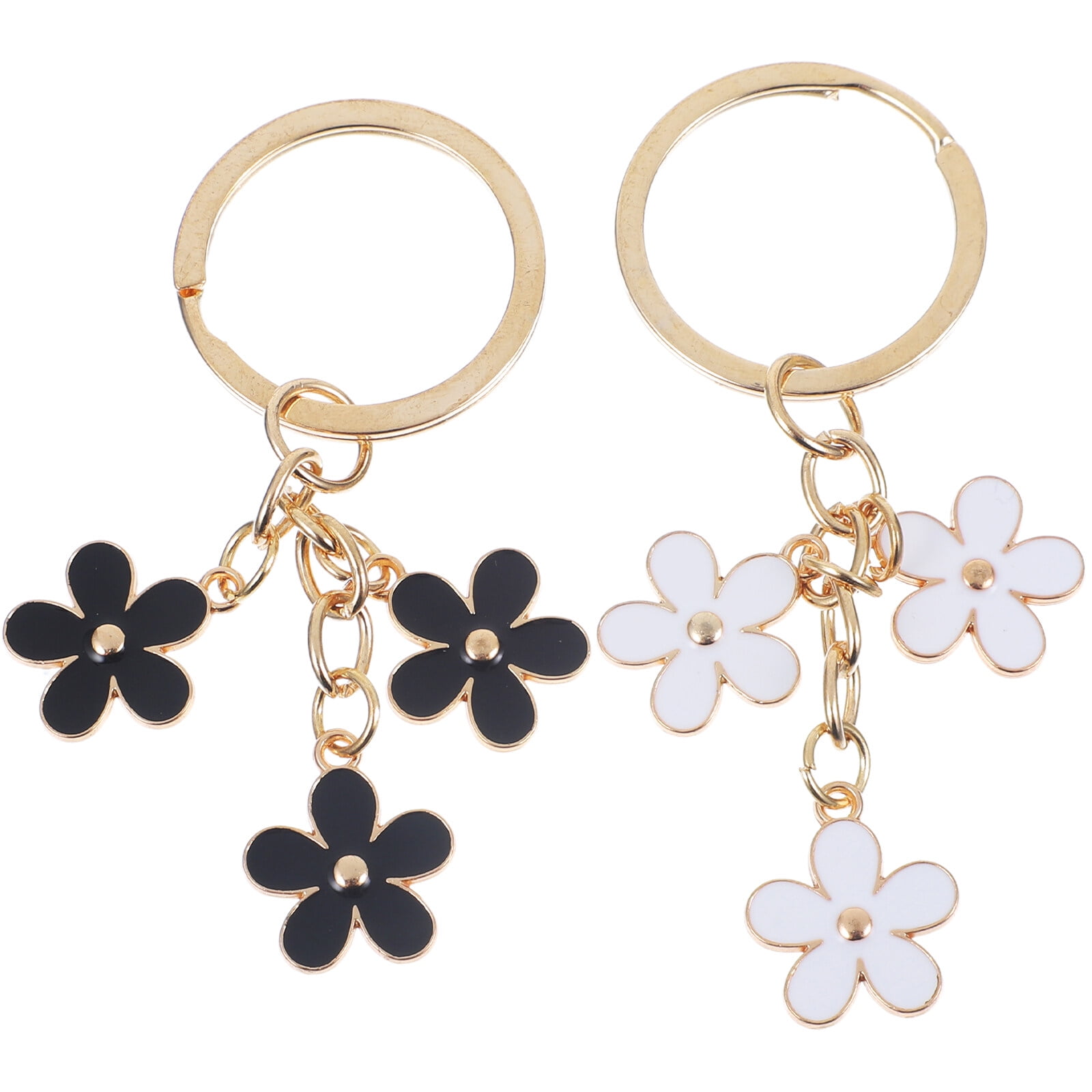 MLINS 2 Pcs Women Flower Keychain Keychain for Lanyard Miss 7.50X1.60X0 ...