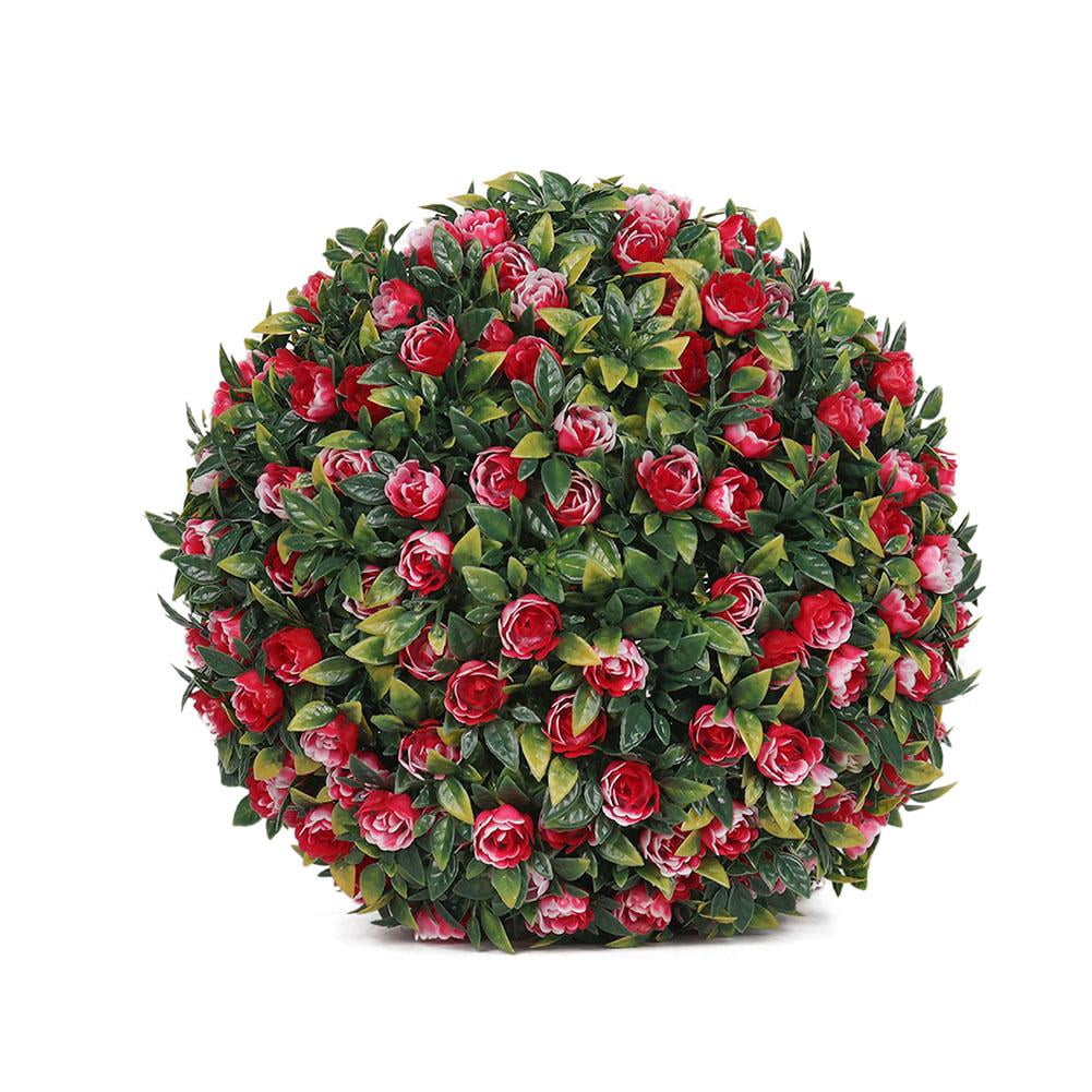 2pcs Flower Grass Ball Hanging Topiary Balls,Realistic Fake Greenery ...