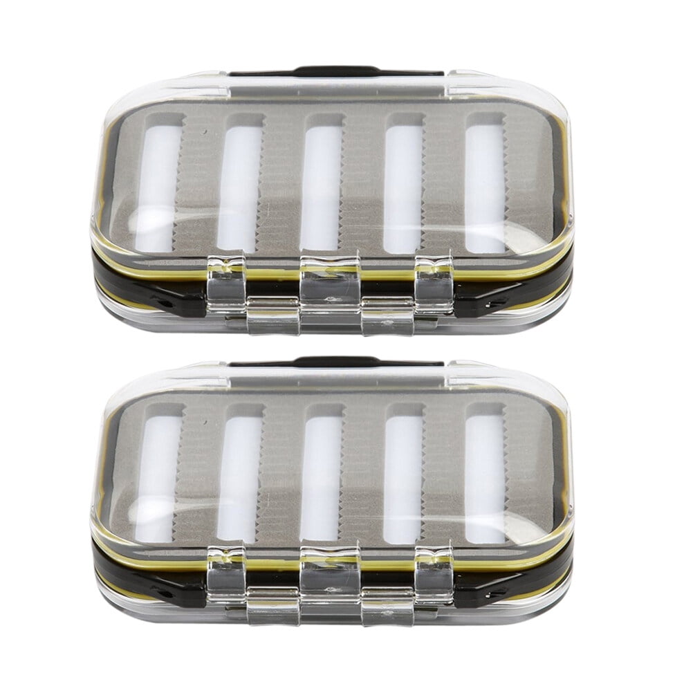 2pcs Fly Box Waterproof Slit High Density Double Sided Fly Fishing ...