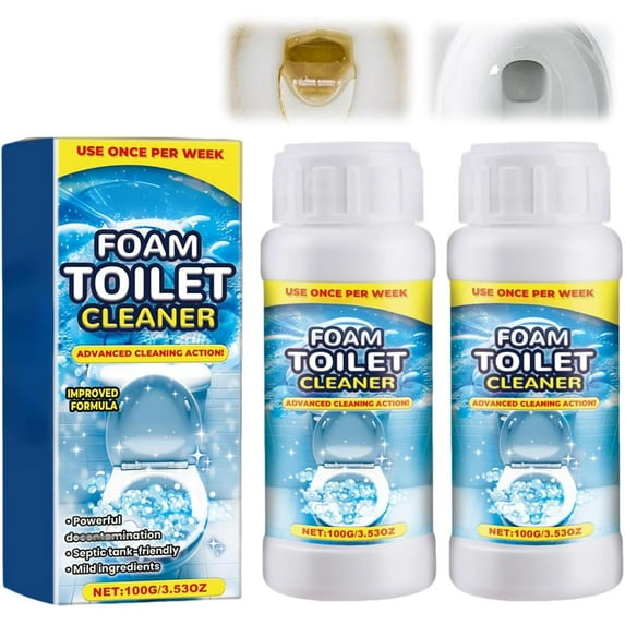 2pcs Foam Toilet Cleaner, 2025 New Powerful Toilet Bowl Cleaner, Advanced Home Bathroom Cleaning ...