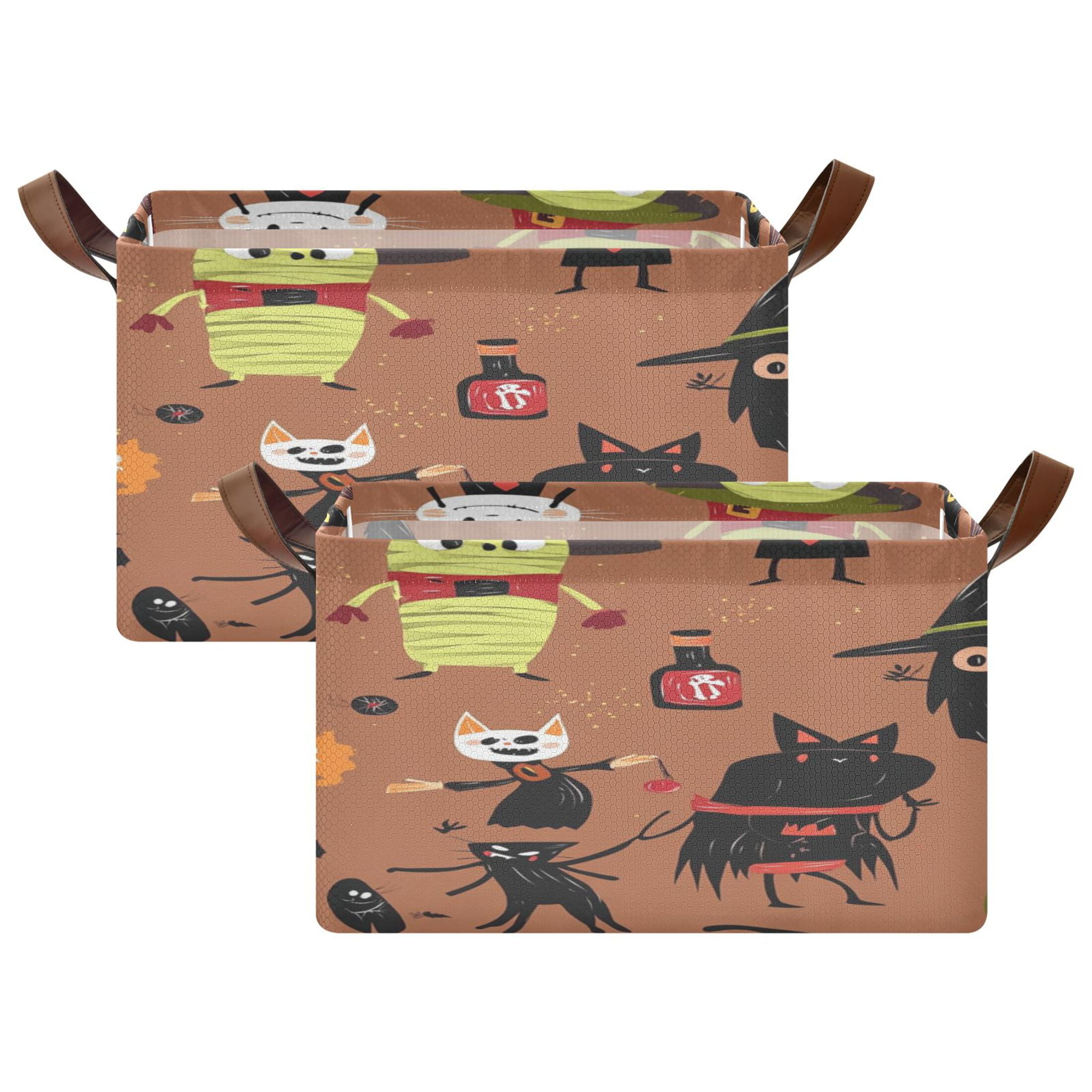 2pcs Foldable Iron Frame Storage Basket Open Basket Bins Versatile ...