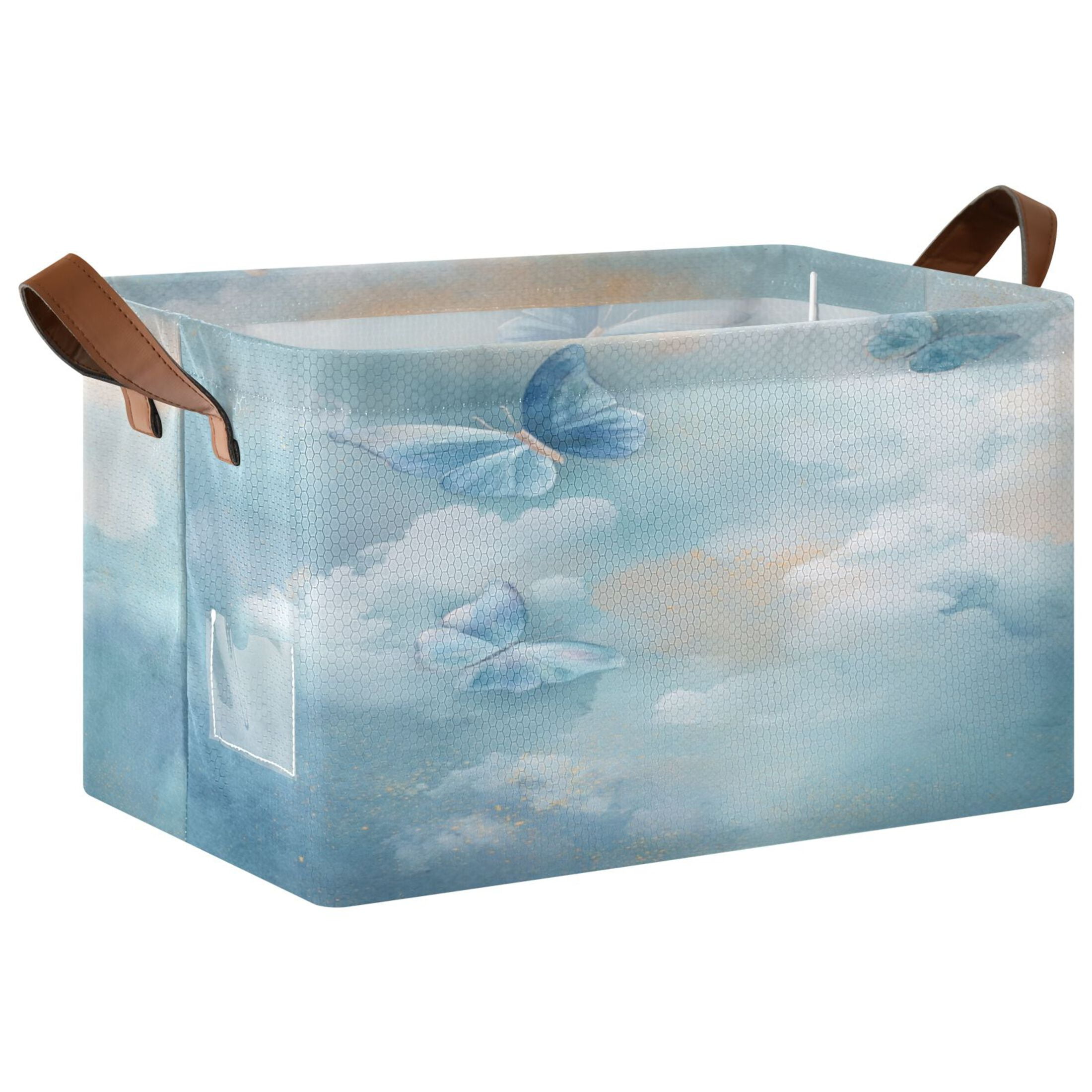 2pcs Foldable Iron Frame Storage Basket Open Basket Bins Versatile ...