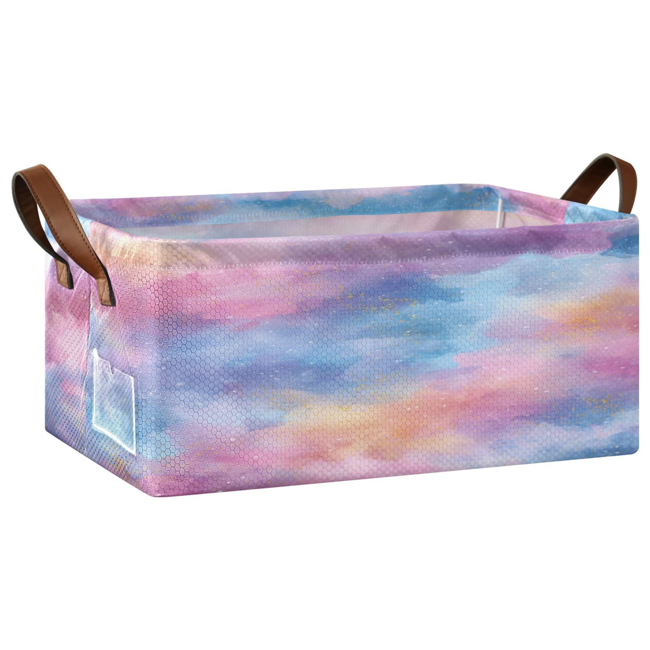 2pcs Foldable Iron Frame Storage Basket Open Basket Bins Versatile ...