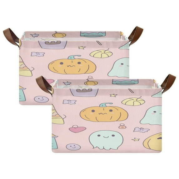 2pcs Foldable Iron Frame Storage Basket Open Basket Bins Versatile ...