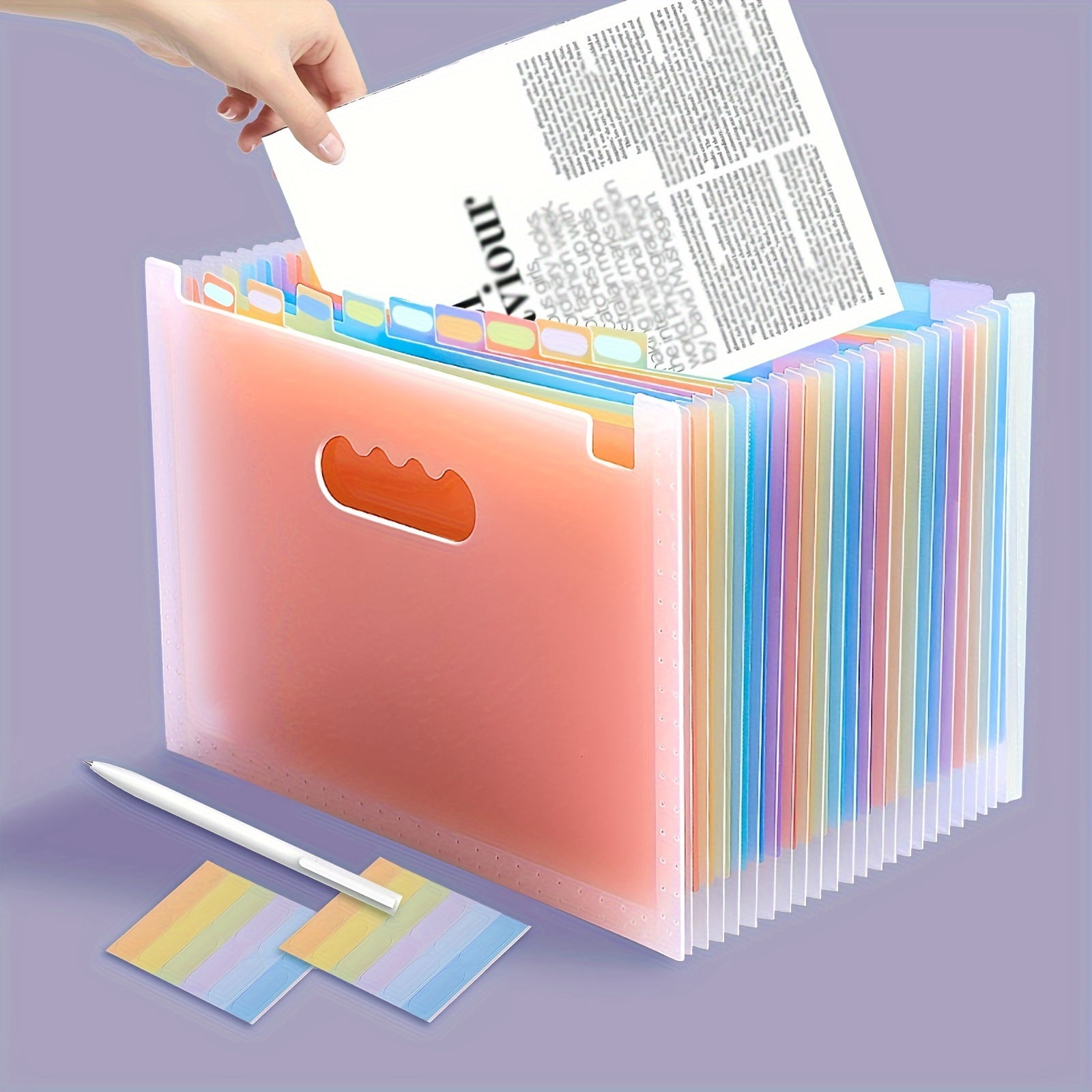 2pcs Folder Multi-Purpose Standing Document Folder Expandable A4 File ...