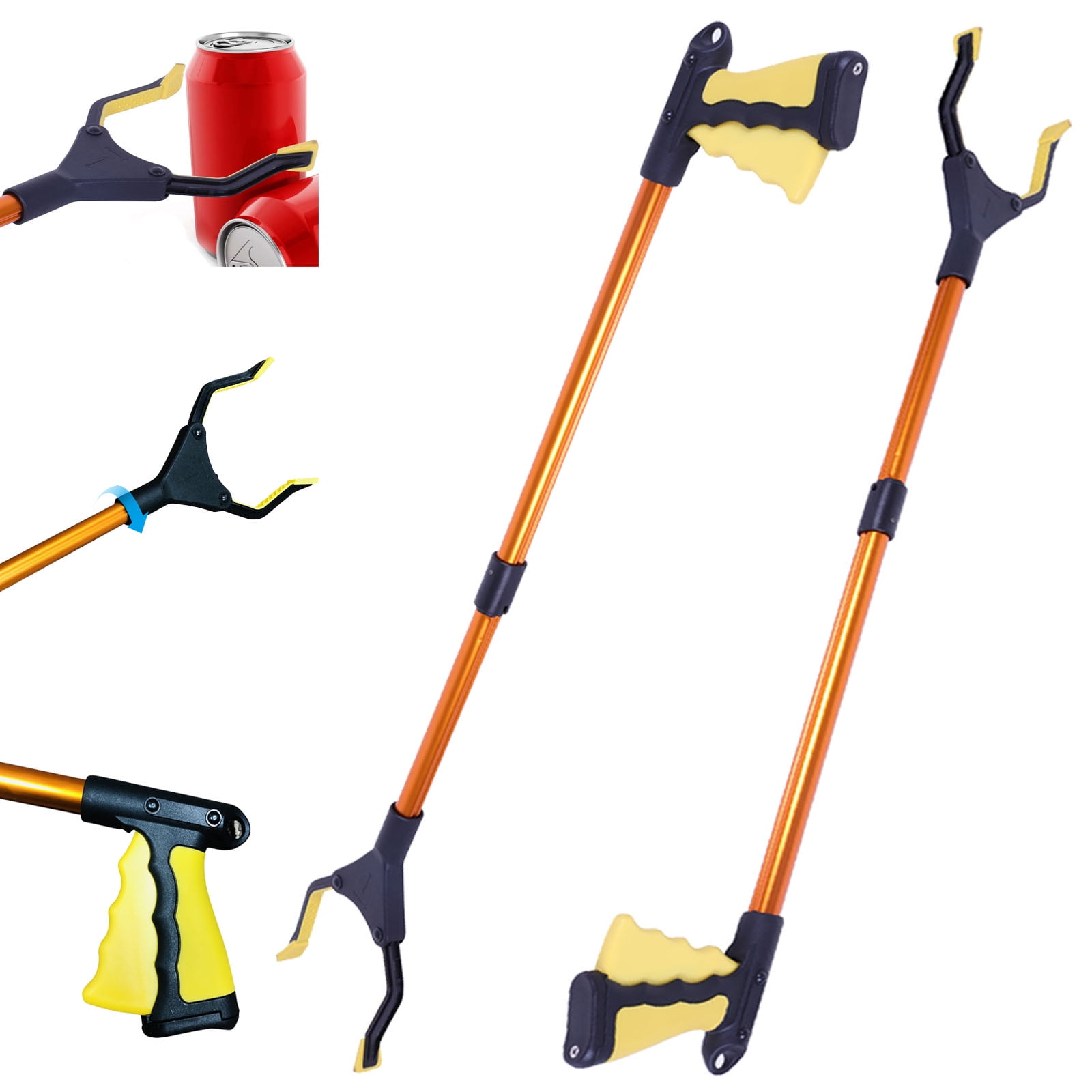 2pcs Folding Grabber Reacher, Industrial Heavy Duty Pick Up Tool ...