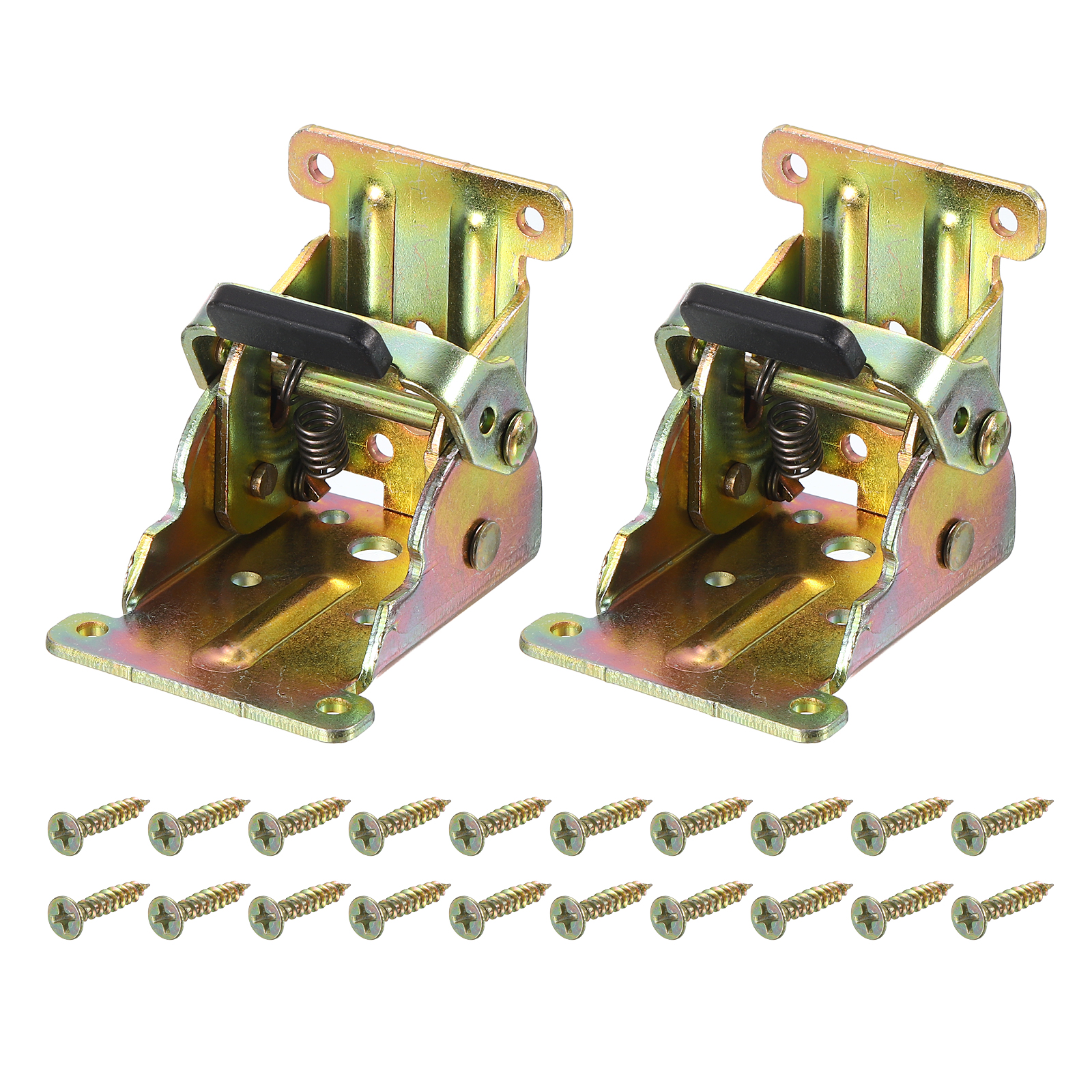 2pcs Folding Table Leg Brackets Fittings Self Lock 90 Degrees Foldable ...