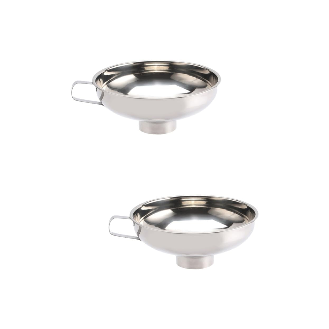 2pcs Food Funnel Kitchen Funnel Stainless Steel Funnel Wide Mouth ...