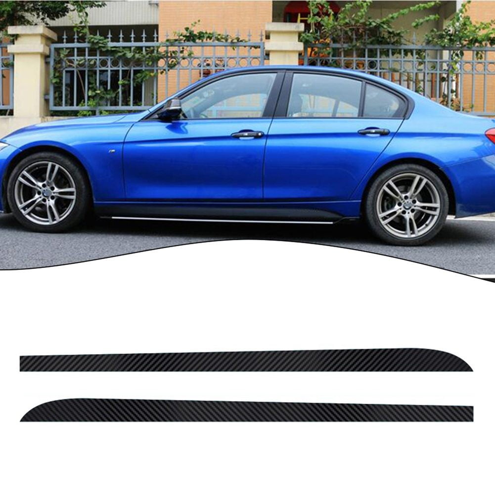 2pcs For BMW Car Decals Side Skirt Sill Stripe Body Stickers Carbon ...