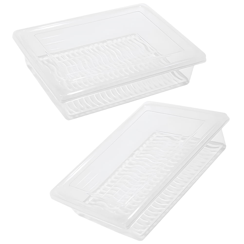 2pcs Fridge Food Storage Container with Removable Drain Plates Fruit ...