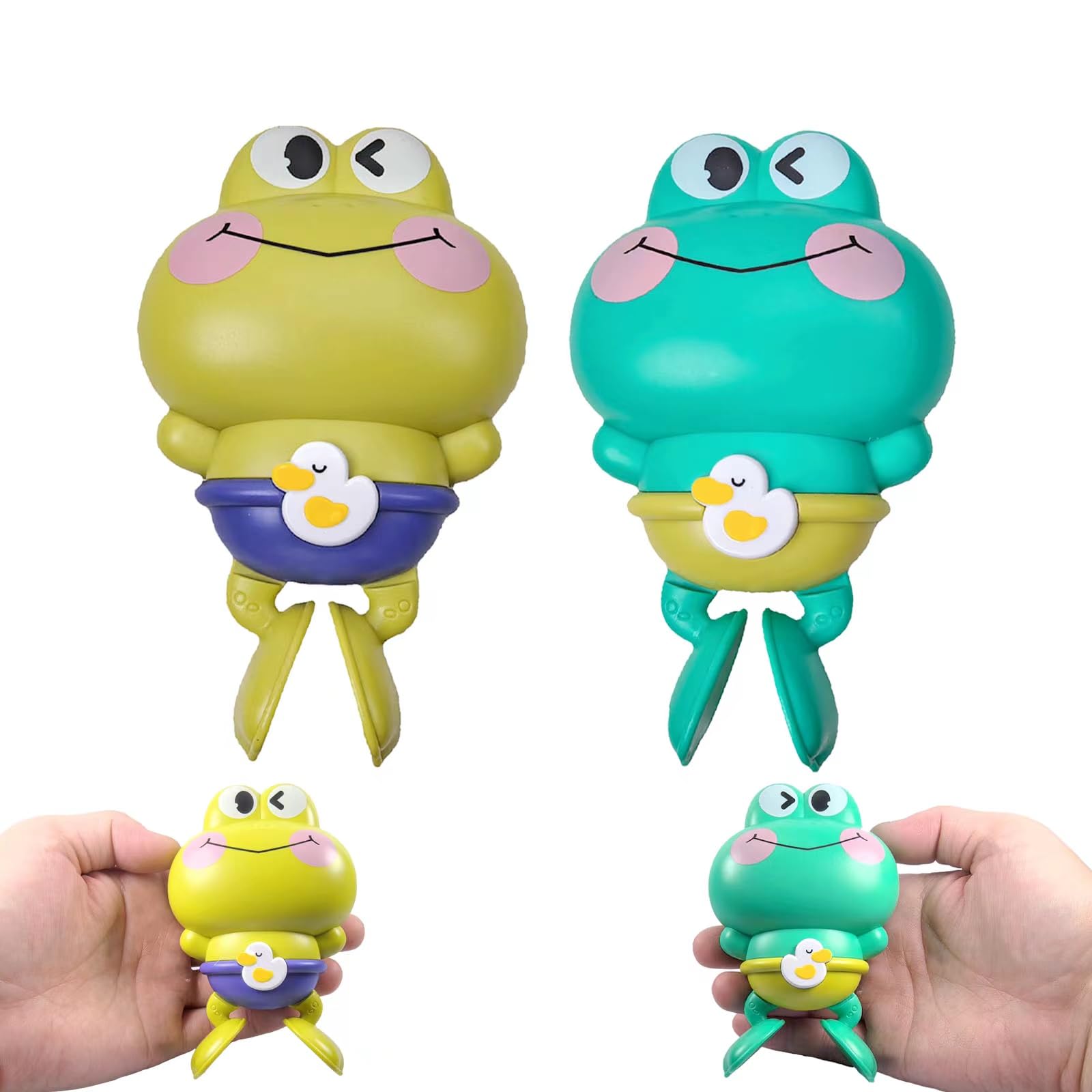 2pcs Frog Wind Up Bath Toys for Kids, Bath Toys for Babies, Pool and Water Toys for Toddlers ...