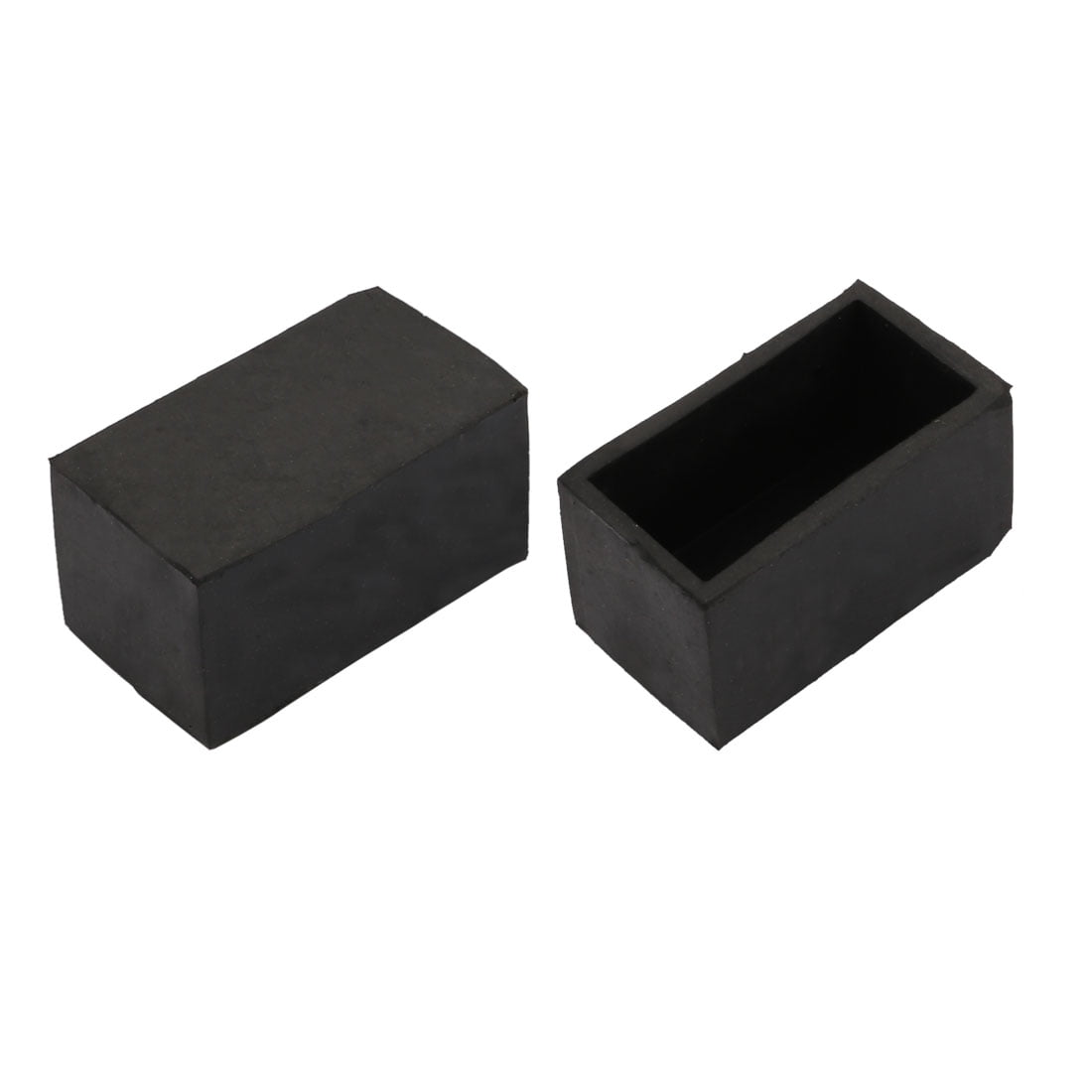 2pcs Furniture Desk Chair Protector 20mmx40mm Square Rubber Leg Tip Cap ...