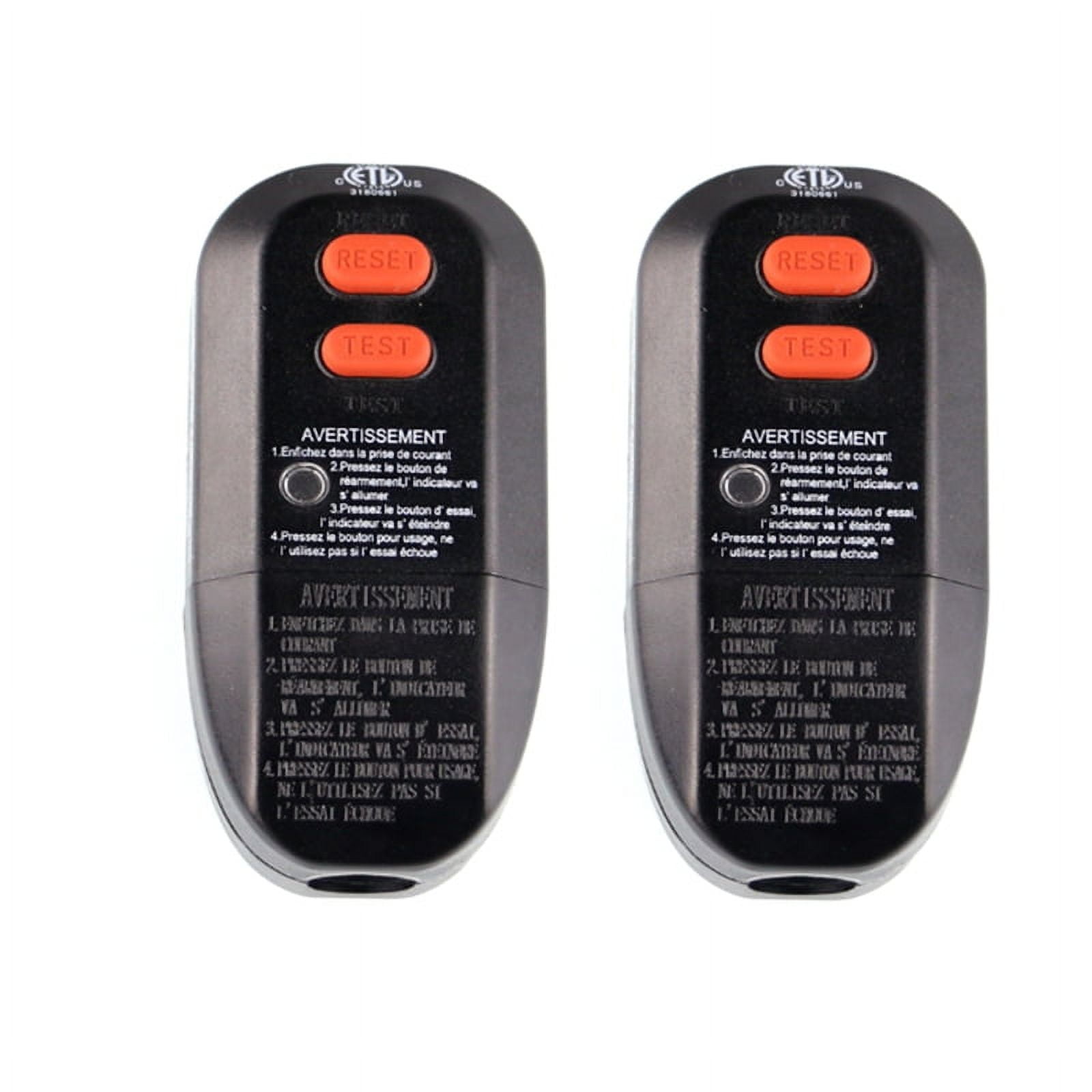 2pcs GFCI Plug Replacement,Replacement Plug 2- 15Amp 2-Wires Ground ...