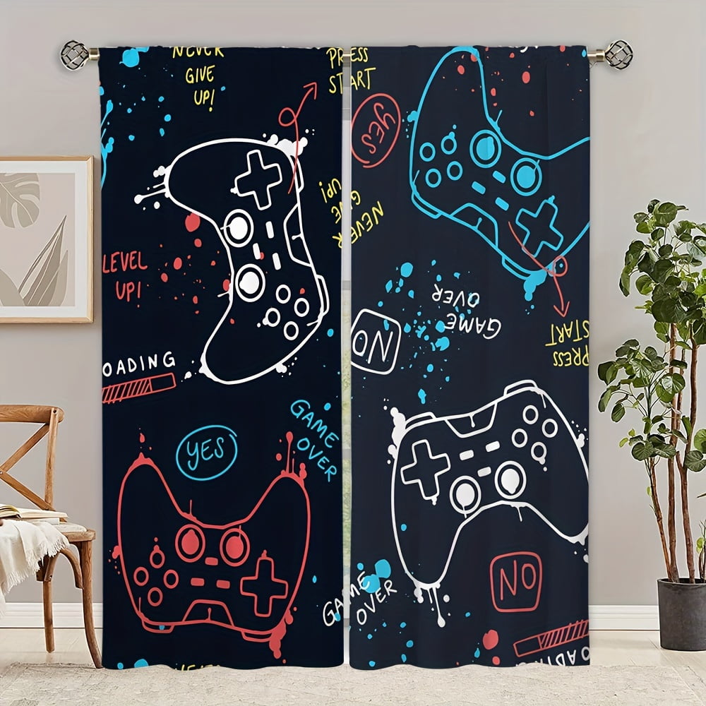 2pcs Game Play Handle Controller Gamepad Kids Curtains Blinds Window ...