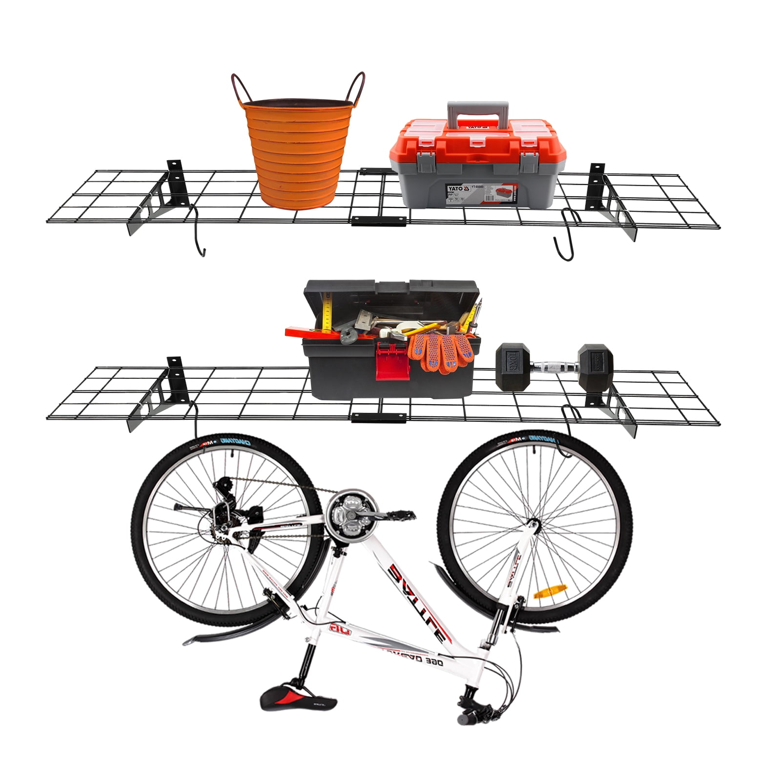 2pcs Garage Wall Organization Shelf, Net Board Carbon Steel Garage ...