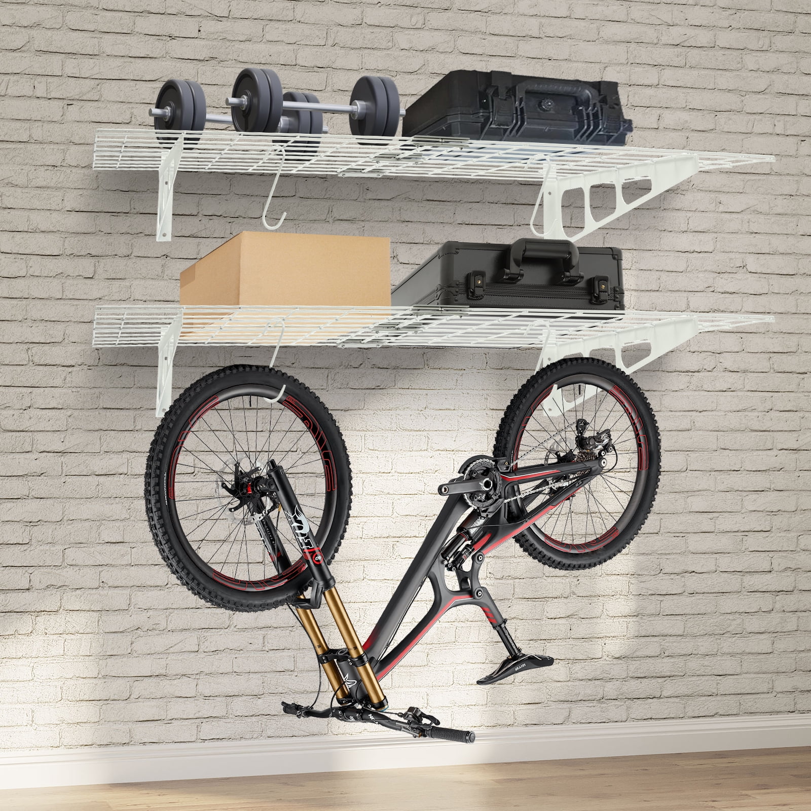 2pcs Garage Wall Organization Shelf, Net Board Carbon Steel Garage ...