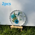 2pcs Garden Art Flower Coaster, Transparent Minimalist Daisy Dried ...