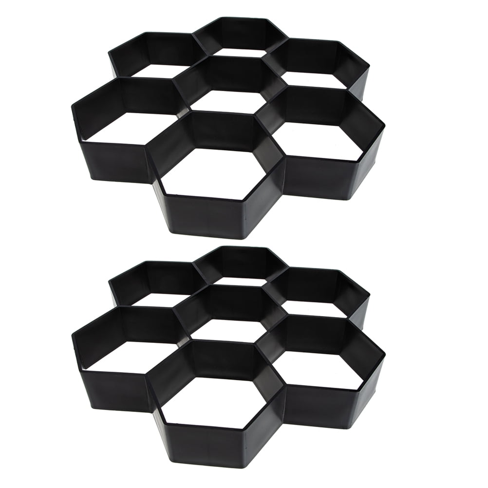 2pcs Garden Cement Floor Tile Molds Diy Path Paving Moulds Plastic ...