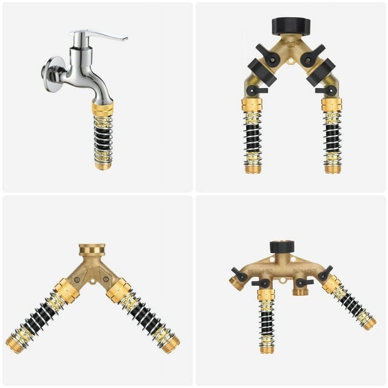 2pcs Garden Hose Extension Adapters, Hose Kink Coil Spring Protectors ...